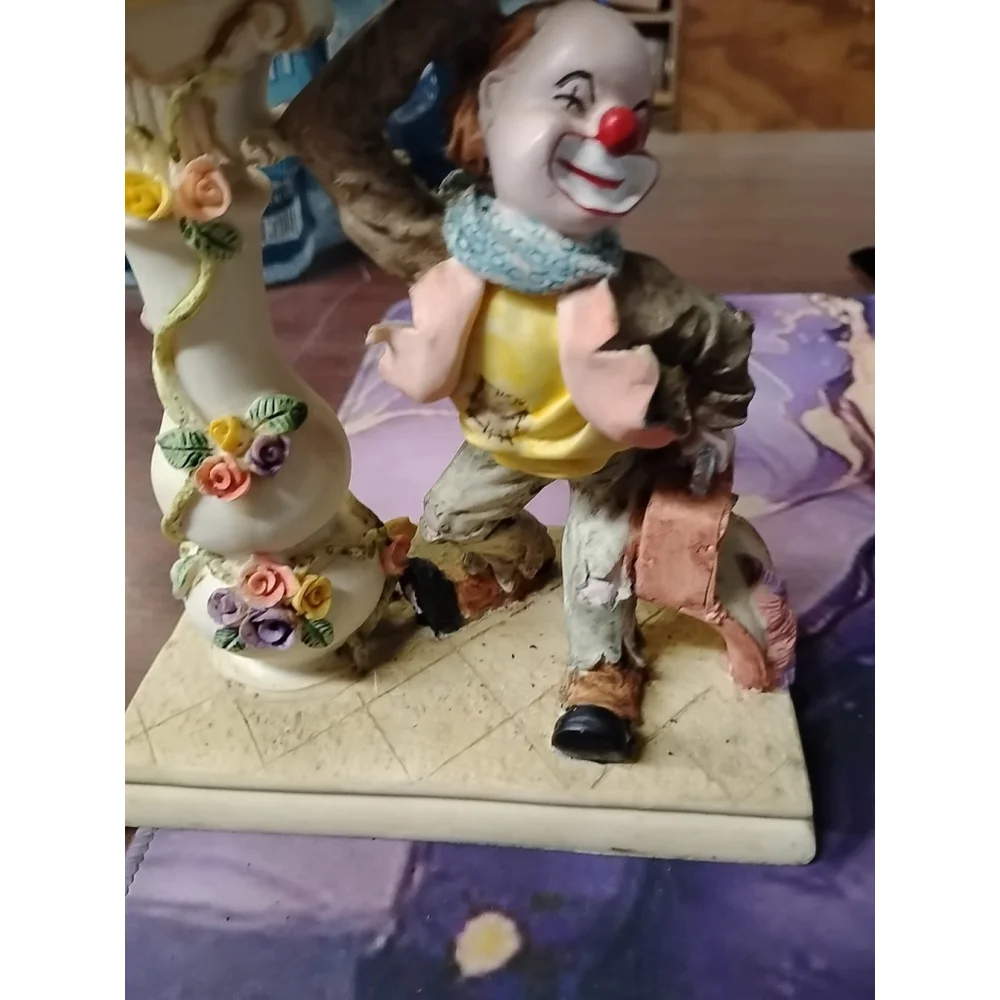 Crosa | Wall Decor | Vintage Crosa Quartz Mantel Clock Clown Tophat ...
